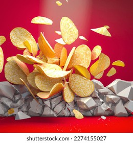 Fireworks French Fries Celebration Macdonald World AI-generated image ...