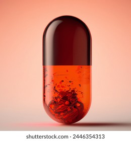 Create Transparent 3d Capsule Isolated On AI-generated image 2456380723 ...
