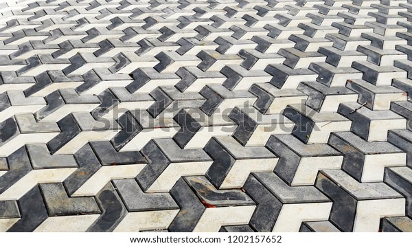 3d Interlock Paving Stock Photo (Edit Now) 1202157652
