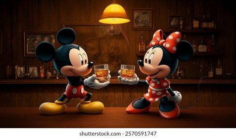 「Cartoon Artistic Image Mickey Mouse Minnie」のAI生成画像、2550117075 ...