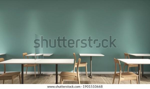 3d Render Picture Empty Cafeteria Table Stock Photo (Edit Now) 1901510668