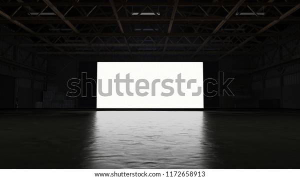 3d Rendering Dark Empty Factory Interior Stock Photo 1172658913 ...