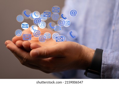 3d Rendering Floating Mail Call Icons Stock Photo 2159006547 | Shutterstock