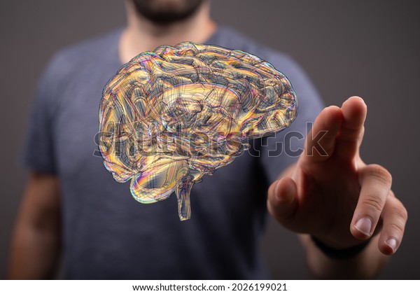 3d Rendering Human Brain On Technology Stock Photo 2026199021 | Shutterstock