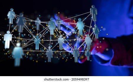 3d Rendering Organization Chart Team Concept Stock Photo 2059498397 ...