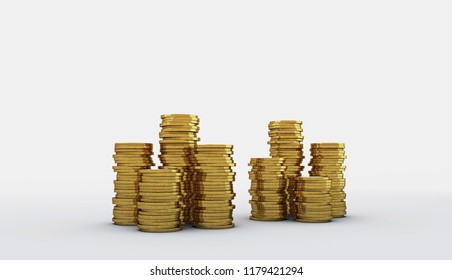 3d Rendering Stack 1 Dollar Coins Stock Photo 1179421294 | Shutterstock