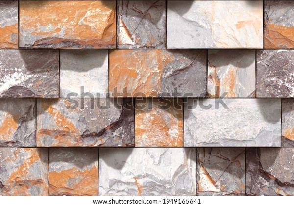3d Stone Bricks Background Designs Elevation Stock Photo 1949165641 ...