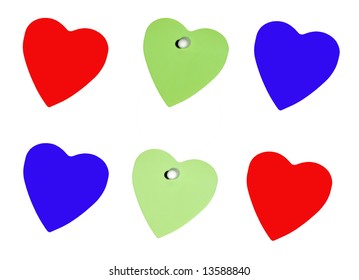 6 Empty Notes Form Heart Isolated Stock Photo 13588840 | Shutterstock