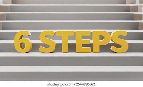 6 Steps Heading Text AI-generated image 2544993885 | Shutterstock