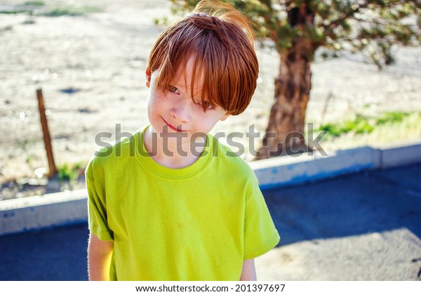 7 Year Old Boy Playing Outside Stock Photo 201397697 | Shutterstock