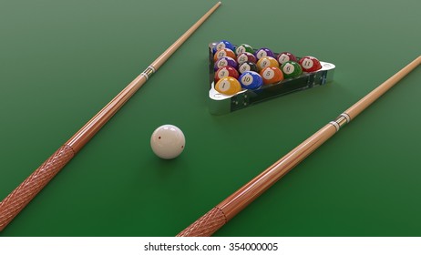 8balls Pool Setup Perspective View Stock Photo 354000005 | Shutterstock