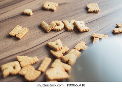 Abc Biscuits Crackers Falling Ceramic Jar Stock Photo 1300668418 ...