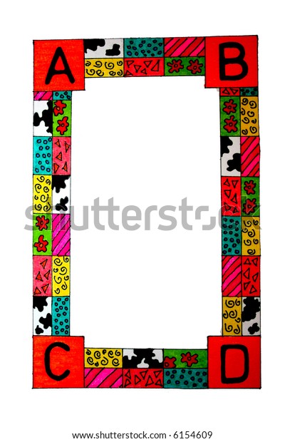 Abcd Border Frame Stock Photo 6154609 | Shutterstock