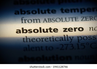 Absolute Zero Word Dictionary Absolute Zero Stock Photo 1941128746 ...