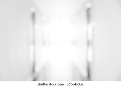 White Blurred Hallway Background Banner Bokeh Stock Photo (Edit Now ...