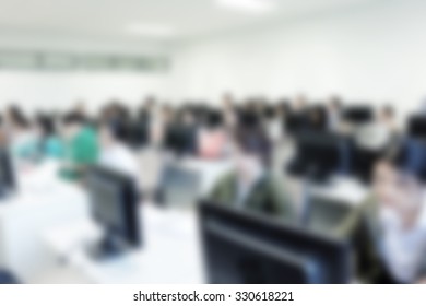 Abstract Blurred Background Blur Computer Room Stock Photo 330618221 ...