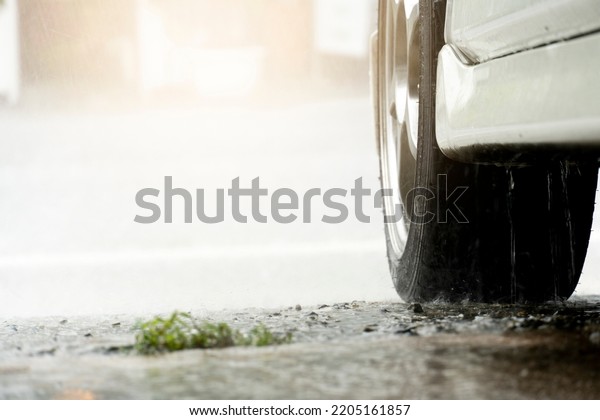 Abstract Blurred Bottom View Front Car Stock Photo 2205161857 ...