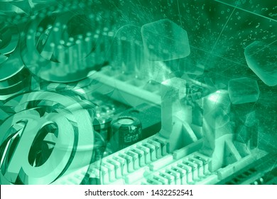Abstract Computer Background Electronic Device Digits Stock Photo ...