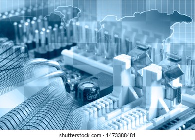 Abstract Computer Background Electronic Device Map Stock Photo ...