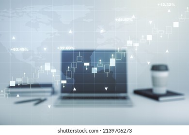 Abstract Creative Financial Graph World Map Stock Photo 2139706273 ...