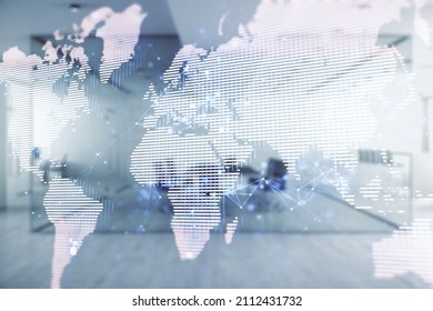 Abstract Creative World Map Interface On Stock Photo 2112431732 ...