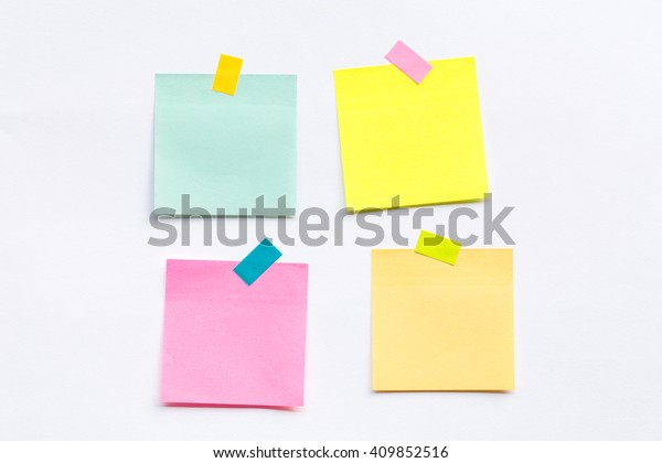 Abstract Empty Sticky Note Isolated On Stock Photo (Edit Now) 409852516