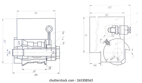 Abstract Engineering Drawing Stock Photo 265308563 | Shutterstock