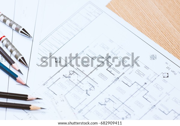Abstract Engineering Drawings Background Blank Your Stock Photo ...