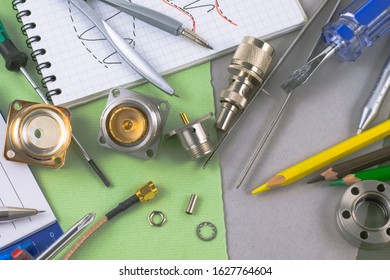 Abstract Engineering Technology Background Featuring Details 스톡 사진 ...