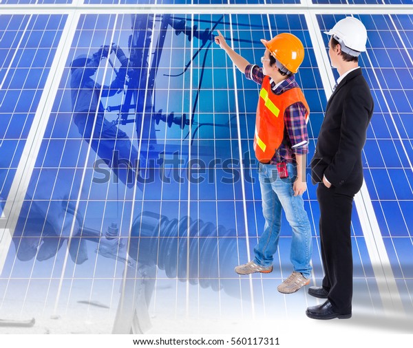 Abstract Engineers Explained Boss About Electricity Stock Photo ...