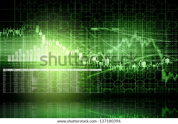 Abstract High Tech Background Graphs Diagrams Stock Photo 137180396 ...