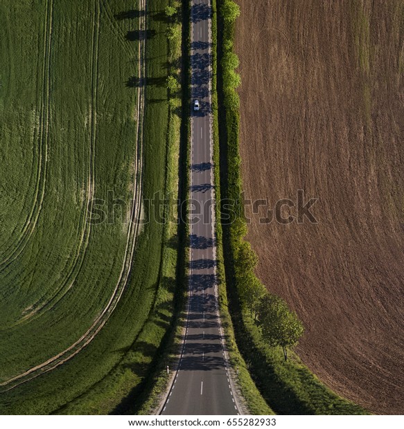 Abstract Landscape Bend Perspective Road Through Stock Photo (Edit Now ...