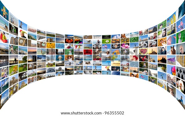 Abstract Multimedia Background Made By Different Stock Photo (Edit Now ...