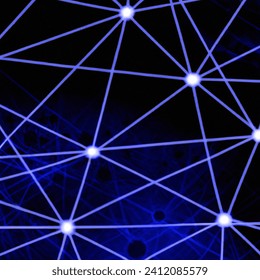 「Abstract Network Graph Bright Nodes Highlighted」のAI生成画像、2412085621 ...