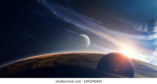Abstract Planets Space Background Stock Photo 1492240454 | Shutterstock