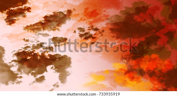 Abstract Red Sky Clouds Wallpapersunset Background Stock Photo ...