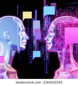 Futuristic Tech Color Palette Symbolic Representation AI-generated ...