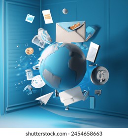 Abstract Ui Floating Composition Studio Scene AI-generated image ...