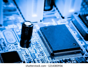 Abstractclose Mainboard Electronic Computer Background Logic Stock ...