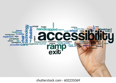 Accessibility Word Cloud Concept On Grey Stock Photo 602231069 ...
