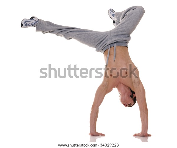 Acrobat Posing Isolated On White Stock Photo 34029223 | Shutterstock