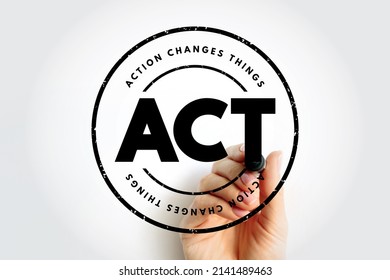 Act Action Changes Things Acronym Business Stock Photo 2141489463 ...