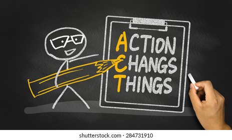 Action Changes Things Concept Hand Drawn Stock Photo 284731910 ...