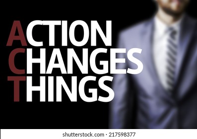 Action Changes Things Written On Board Stock Photo 217598377 | Shutterstock