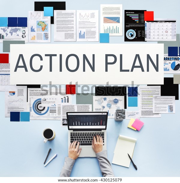 Action Plan Process Strategy Vision Concept Stock Photo 430125079 ...