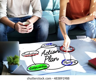 Action Plan Workflow Process Diagram Concept Stock Photo 483891988 ...
