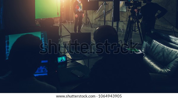 Actor Studio Posing On Green Screen Stock Photo (Edit Now) 1064943905
