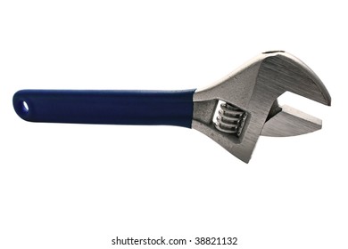 Adjustable Spanner Closeup Isolated On White Stock Photo 38821132 ...