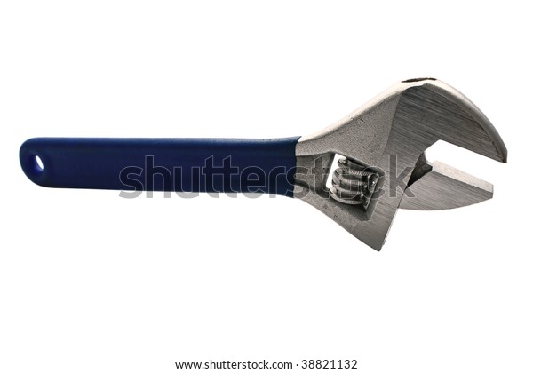 Adjustable Spanner Closeup Isolated On White Stock Photo 38821132 ...