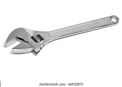 Adjustable Spanner Isolated On White Background Stock Photo 66932872 ...
